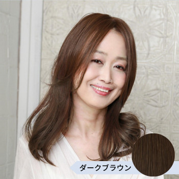 プリシラ プレミアム白髪かくしウィッグ ワンレンロングタイプ ダークブラウン ST-011-3A 【北海道・沖縄・離島配送不可】