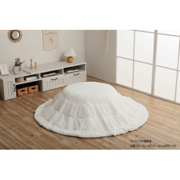 こたつ布団 円形 無地調 約185cm スノーホワイト 1181670276011 【北海道・沖縄・離島配送不可】