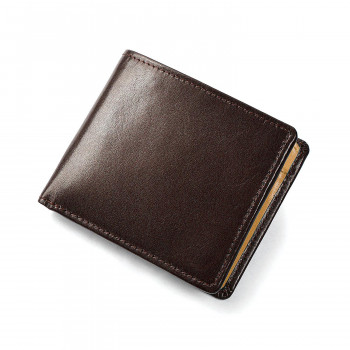 Rc　イタリアン革　2つ折中マチ付　ダークブラウン　35506755 【北海道・沖縄・離島配送不可】