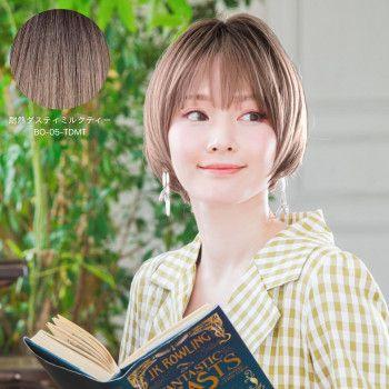 プリシラ 帽子ウィッグ ラウンドマッシュ リラックス (Mサイズ) 耐熱ダスティミルクティー BO-05-TDMT 【北海道・沖縄・離島配送不可】
