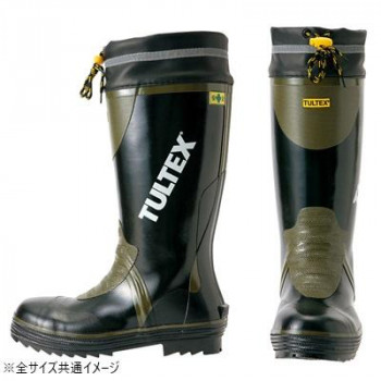 アイトス 4703 安全ゴム長靴(糸入り) ブラック×OD 29.0cm 【北海道・沖縄・離島配送不可】