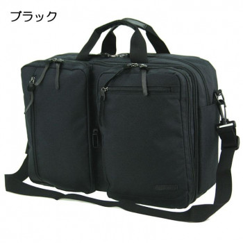 優美社　3G04-00　（サンドグラス） ポリエステル 4WAY ビジネスバッグ ビジネスリュック ブラック 【北海道・沖縄・離島配送不可】