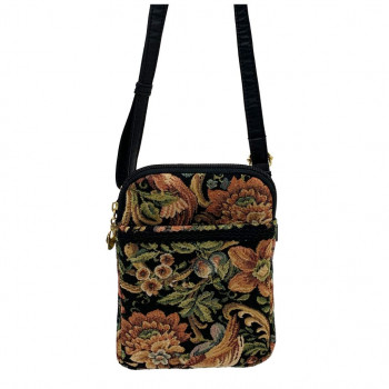 優美社　6002-00 ゴブラン織 （ごぶらんおり） ショルダーバッグ ブラック 【北海道・沖縄・離島配送不可】