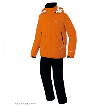 アイトス レインスーツ(男女兼用) オレンジ 063 4L 562410 【北海道・沖縄・離島配送不可】