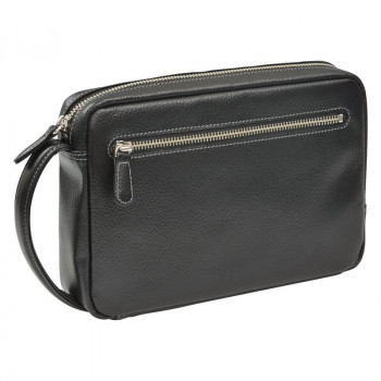 良品工房 日本製牛革手作りメンズポーチ(ブラック) B1103-300B 5517-264 【北海道・沖縄・離島配送不可】