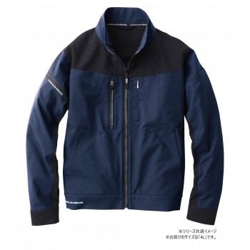 桑和 8042-00 長袖ブルゾン 4Lサイズ ネイビー(1) G.G. 【北海道・沖縄・離島配送不可】