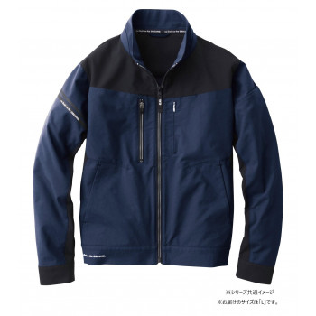 桑和 8042-00 長袖ブルゾン Lサイズ ネイビー(1) G.G. 【北海道・沖縄・離島配送不可】