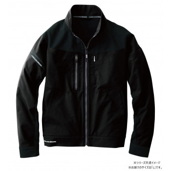 桑和 8042-00 長袖ブルゾン Lサイズ ブラック(4) G.G. 【北海道・沖縄・離島配送不可】