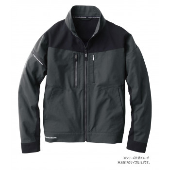 桑和 8042-00 長袖ブルゾン Lサイズ チャコールグレー(23) G.G. 【北海道・沖縄・離島配送不可】
