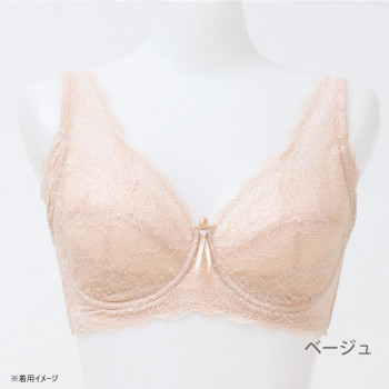 TAMURA yauco 脇高ワイヤー入り フルカップブラジャー ベージュ C75 YTA22 【北海道・沖縄・離島配送不可】