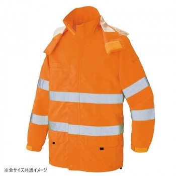 アイトス 高視認性レインジャケット ハイパーオレンジ M 562405 【北海道・沖縄・離島配送不可】