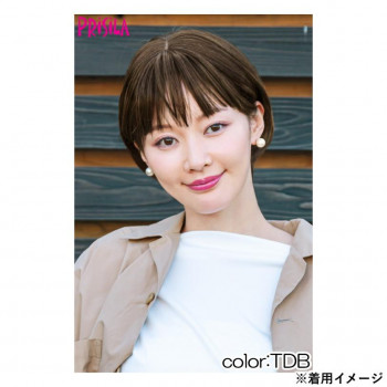 プリシラ 帽子ウィッグ ラウンドマッシュ フィット (Sサイズ) 耐熱ダークブラウン BO-14-TDB 【北海道・沖縄・離島配送不可】