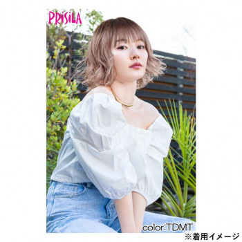 プリシラ 帽子ウィッグフィット 波ウェーブボブ 耐熱ダスティミルクティー BO-15-TDMT 【北海道・沖縄・離島配送不可】