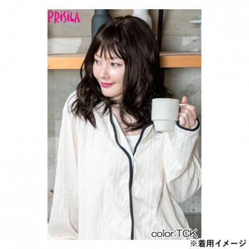 プリシラ 帽子ウィッグフィット デイジーウェーブミディ 耐熱ショコラブラック BO-16-TCK 【北海道・沖縄・離島配送不可】