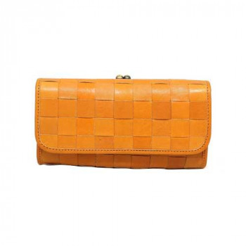 zucchero レザーメッシュフラップ式 長財布 がま口小銭入れ付き BR ブラウン 40 48920 【北海道・沖縄・離島配送不可】