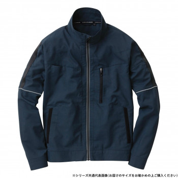 桑和 8018-10 長袖ブルゾン 6Lサイズ ネイビー(1) 【北海道・沖縄・離島配送不可】