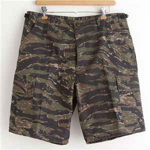 アメリカ軍 BDU カーゴショートパンツ/迷彩服パンツ〔Sサイズ〕 タイガー〔レプリカ〕 【北海道・沖縄・離島配送不可】