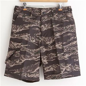 米軍BDU カーゴショートパンツ ブラックタイガーリップストップ XS 【北海道・沖縄・離島配送不可】