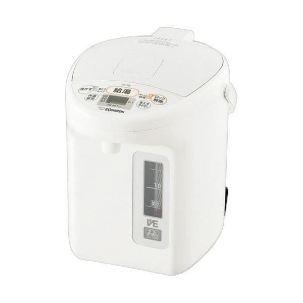 象印マイコン沸とうVE電気まほうびん 優湯生 2.2L ホワイト CV-TE22-WA 1台 【北海道・沖縄・離島配送不可】