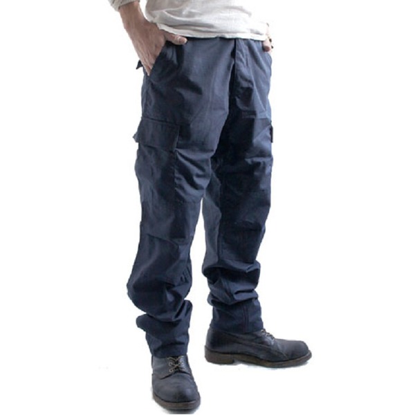 アメリカ軍 BDU カーゴパンツ ／迷彩服パンツ 〔 XLサイズ 〕 リップストップ YN521007 ネイビー 〔 レプリカ 〕 【北海道・沖縄・離島配送不可】