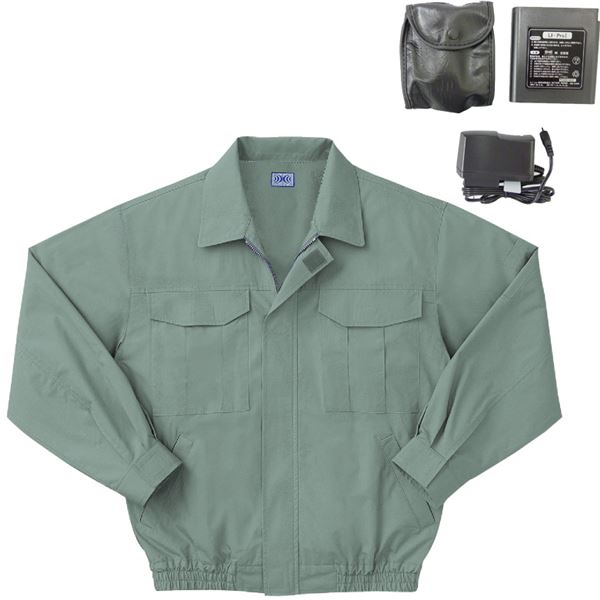 種類23：4L⁄モスグリーン 【空調服(R)】フード付ポリエステル製長袖