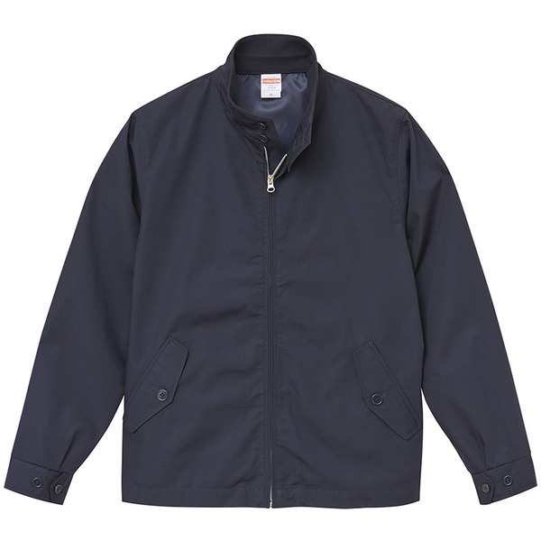 テカリを抑えた綿混・撥水加工、防風加工、裏地付スウィンブトップジャケット ネイビー　M 【北海道・沖縄・離島配送不可】