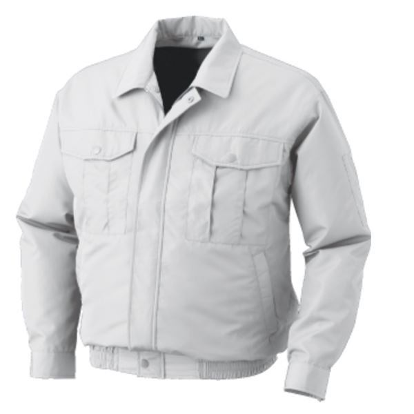 ポリエステル製長袖ワーク 空調服/作業着 〔シルバー L〕 KU90540 【北海道・沖縄・離島配送不可】