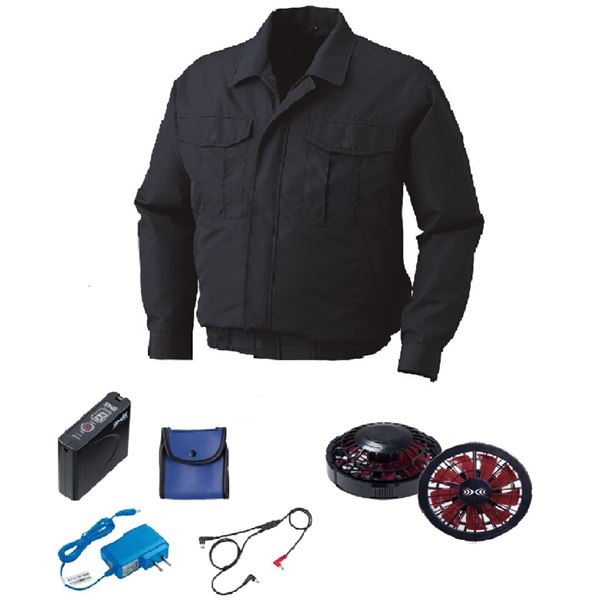 KU90540 空調服 R ポリエステル製 FAN2200BR・RD9261・LISUPER1セット ネイビー LL 【北海道・沖縄・離島配送不可】