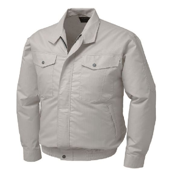 綿・ポリ混紡 制電空調服 KU91710/作業着 〔カラー：シルバー M〕 消臭 JIS T 8118 服のみ 【北海道・沖縄・離島配送不可】