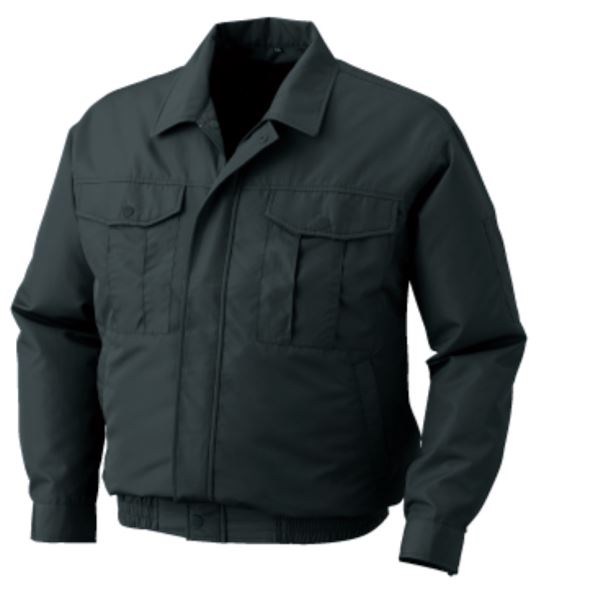 ポリエステル製長袖ワーク 空調服/作業着 〔チャコール 5L〕 KU90540 【北海道・沖縄・離島配送不可】