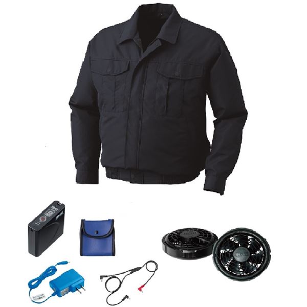 KU90540 空調服 R ポリエステル製 FAN2300B・RD9261・LISUPER1セット ネイビー M 【北海道・沖縄・離島配送不可】