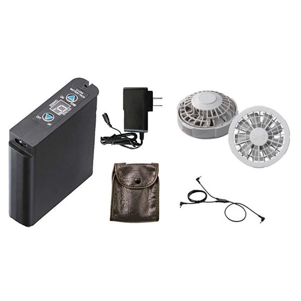 空調服 ワンタッチファン+LIPRO2バッテリーセット（ファンカラー：グレー） 【北海道・沖縄・離島配送不可】