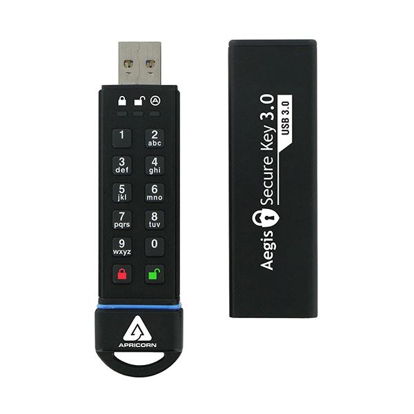 Apricorn AegisSecure Key 暗証番号対応USBメモリー 30GB ASK3-30GB 1個の通販はau PAY ...