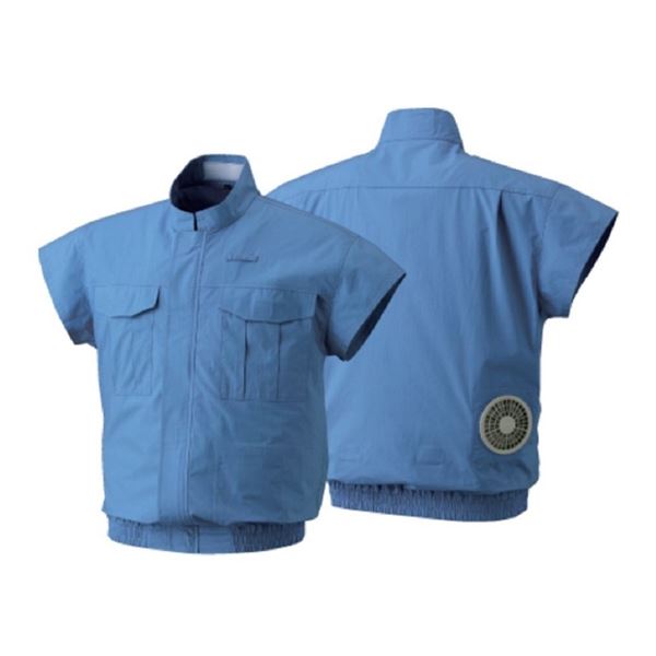 電設作業用 空調服 NO5732 〔カラー：ライトブルー 2L〕綿100% 服のみ 【北海道・沖縄・離島配送不可】