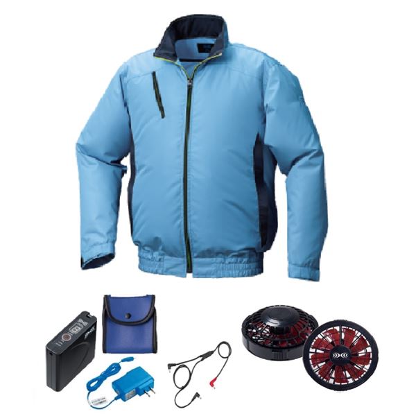 KU92130 空調服 R 綿ポリ混紡 スペーサー一体型 FAN2200BR・CBB500