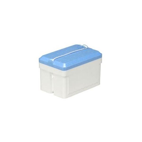 （まとめ）クーラーボックス 〔本体：白 フタ：青〕 KC-7 〔×5セット〕 【北海道・沖縄・離島配送不可】