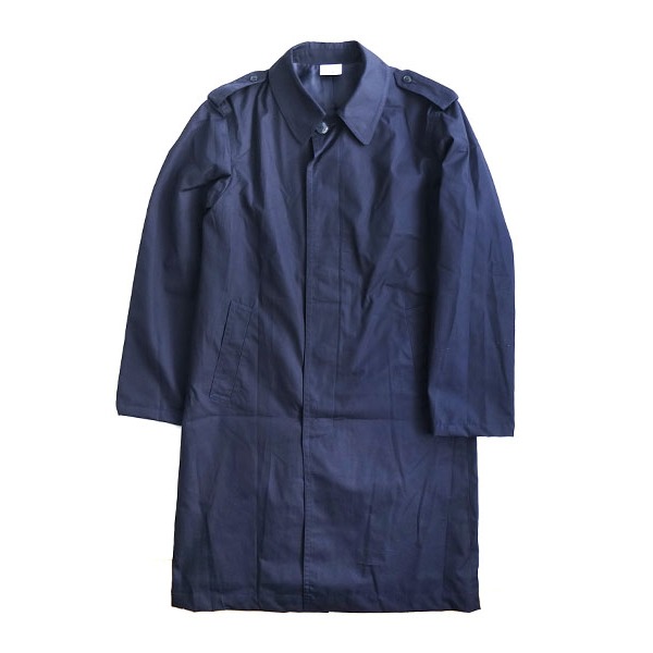 フランス空軍放出AFトレンチコートネイビー未使用デットストック《80（M相当）サイズ》 【北海道・沖縄・離島配送不可】