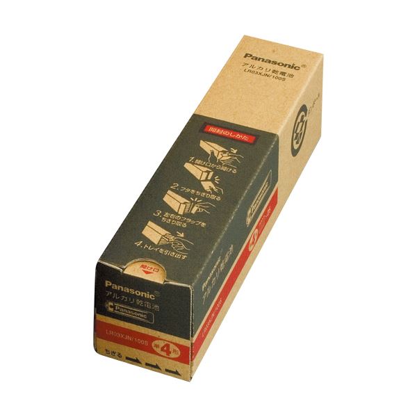 (まとめ）パナソニック アルカリ乾電池 単4形業務用パック LR03XJN/100S 1セット(200本:100本×2箱)〔×3セット〕 【北海道・沖縄・離島配送不可】