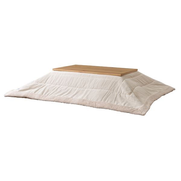 薄掛けコタツ布団 長方形 W190×D230cm〔ホワイト〕 コタツ本体別売 【北海道・沖縄・離島配送不可】