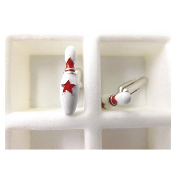 SWANK（スワンク） 日本製 ボウリングのカフス レッド 【北海道・沖縄・離島配送不可】