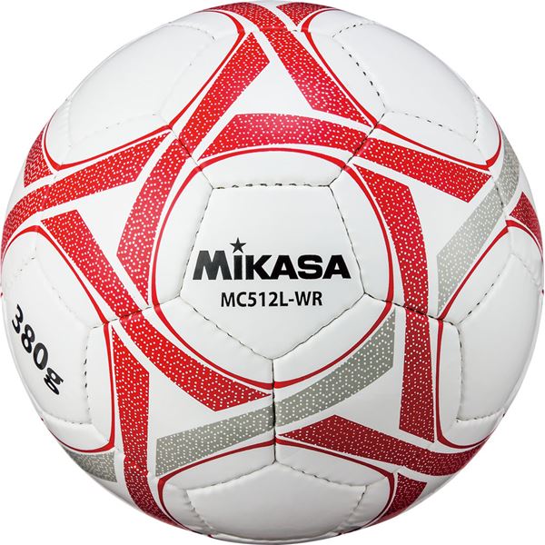 MIKASA（ミカサ）サッカーボール軽量5号球 一般用・シニア（60歳以上）向き ホワイトレッド〔MC512LWR〕 【北海道・沖縄・離島配送不可】