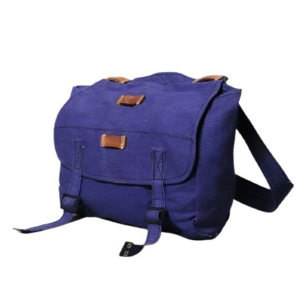 ルーマニア軍放出 キャンパスショルダーバック ネイビー デットストック 【北海道・沖縄・離島配送不可】