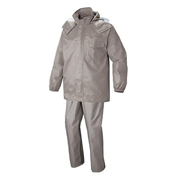 耐水圧10，000mmH2O撥水防水レインウェアー グレー M 【北海道・沖縄・離島配送不可】