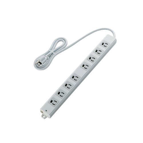 エレコム RoHs準拠OAタップ 抜け止め 3P 8個口 3Pプラグ マグネット付き 1m グレー T-WRM3810LG/RS 【北海道・沖縄・離島配送不可】