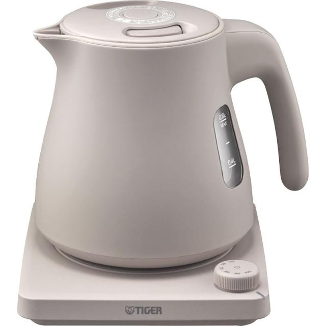 【ギフト】タイガー魔法瓶 温度調節機能付蒸気レスケトル0.8L ブロンドベージュ PTV-A080CB 【北海道・沖縄・離島配送不可】