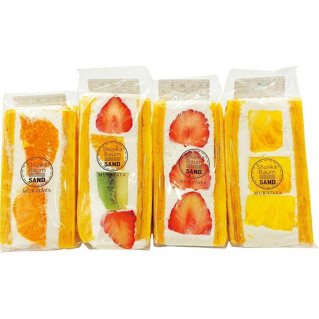 【ギフト】旬果バウムサンド(4個) 【北海道・沖縄・離島配送不可】