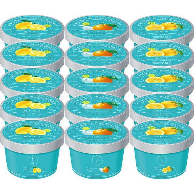 【お歳暮ギフト】ザ・スウィーツ 日本の柑橘シャーベット(15個) 【申込締切12/19、お届け期間11月末〜12/19】【全国配送可】