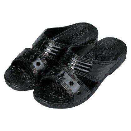 （まとめ買い）オーミケンシ フィッティングサンダル ブラック 10足組 12800031 〔×2〕 【北海道・沖縄・離島配送不可】