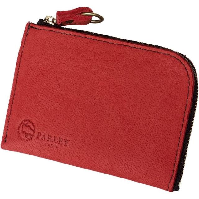 PARLEY(パーリィー) エルク 天然鹿革 L型 財布 ウォレット コンパクト RD レッド FE-07 【北海道・沖縄・離島配送不可】