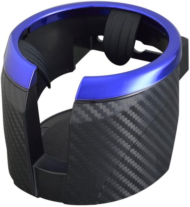 〔2個セット〕セイワ(SEIWA) 車用 ドリンクホルダー カーボンカップホルダー カーボン柄 メタルブルー W896 【北海道・沖縄配送不可 ...